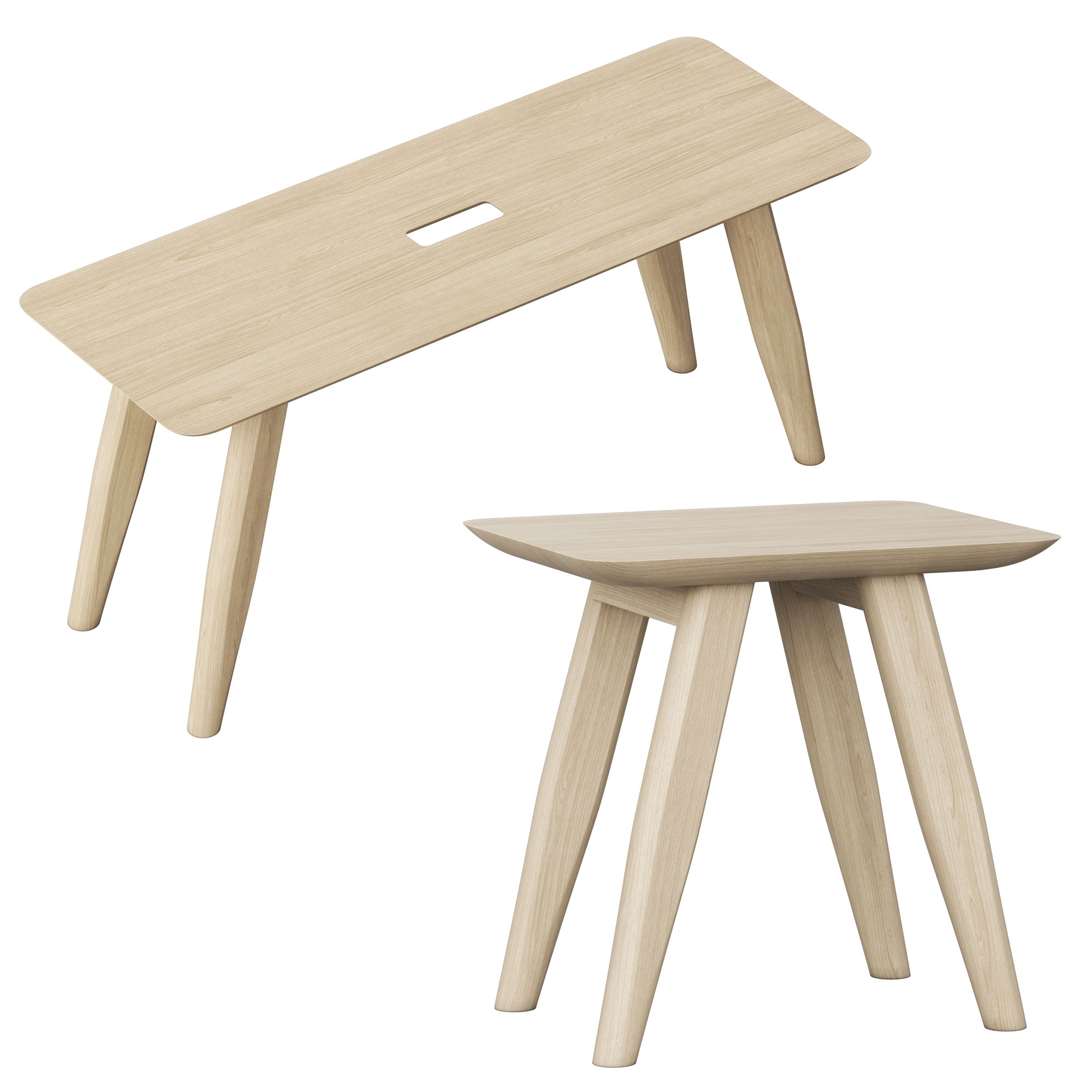 Designer Bench AETAS Tailor-Made from Solid Wood | vitamin design